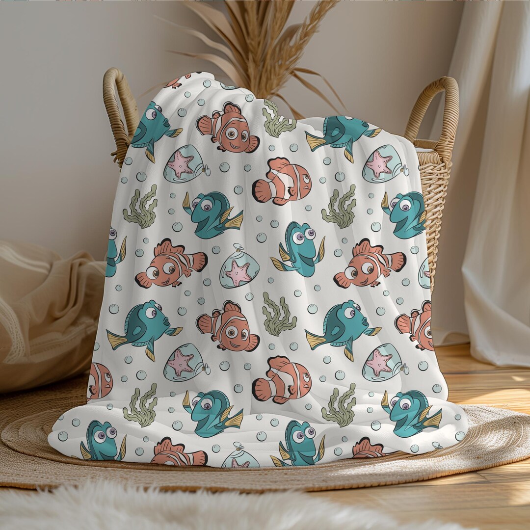 Finding Nemo Sherpa Blanket, Finding Dory Plush Blanket, Disney Blanket ...