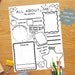 All About Me Classroom Printable, Kids Favorite Things List Pdf, First ...