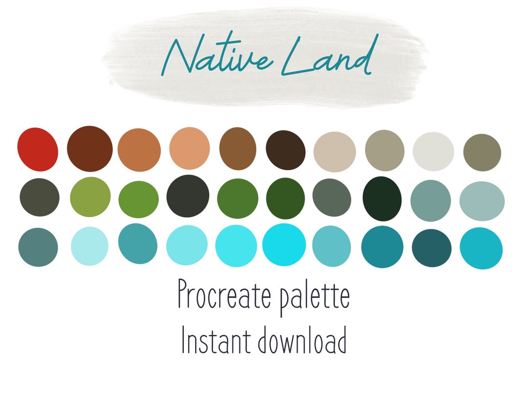 Native Land Color Palette for Procreate - Etsy