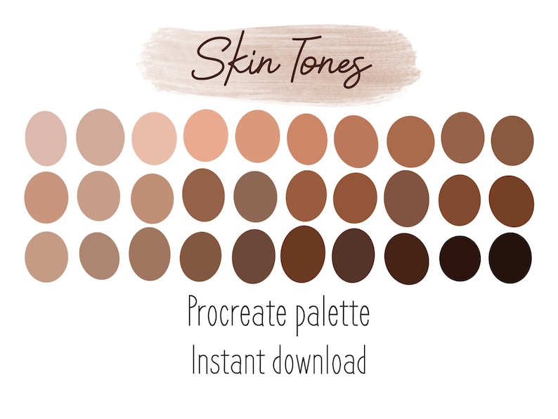 Skin Tones Color Palette for Procreate - Etsy