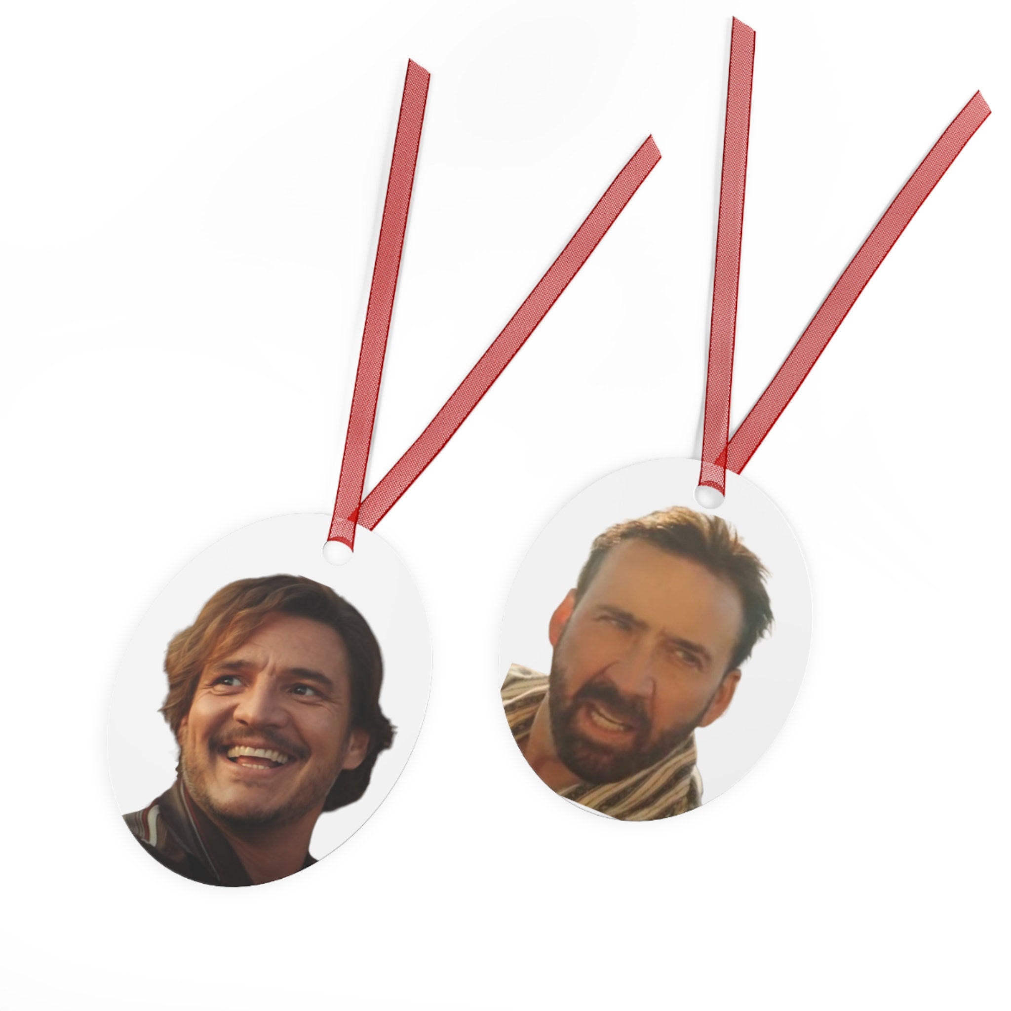 Pedro Pascal and Nicolas Cage Meme Metal Ornament - Etsy