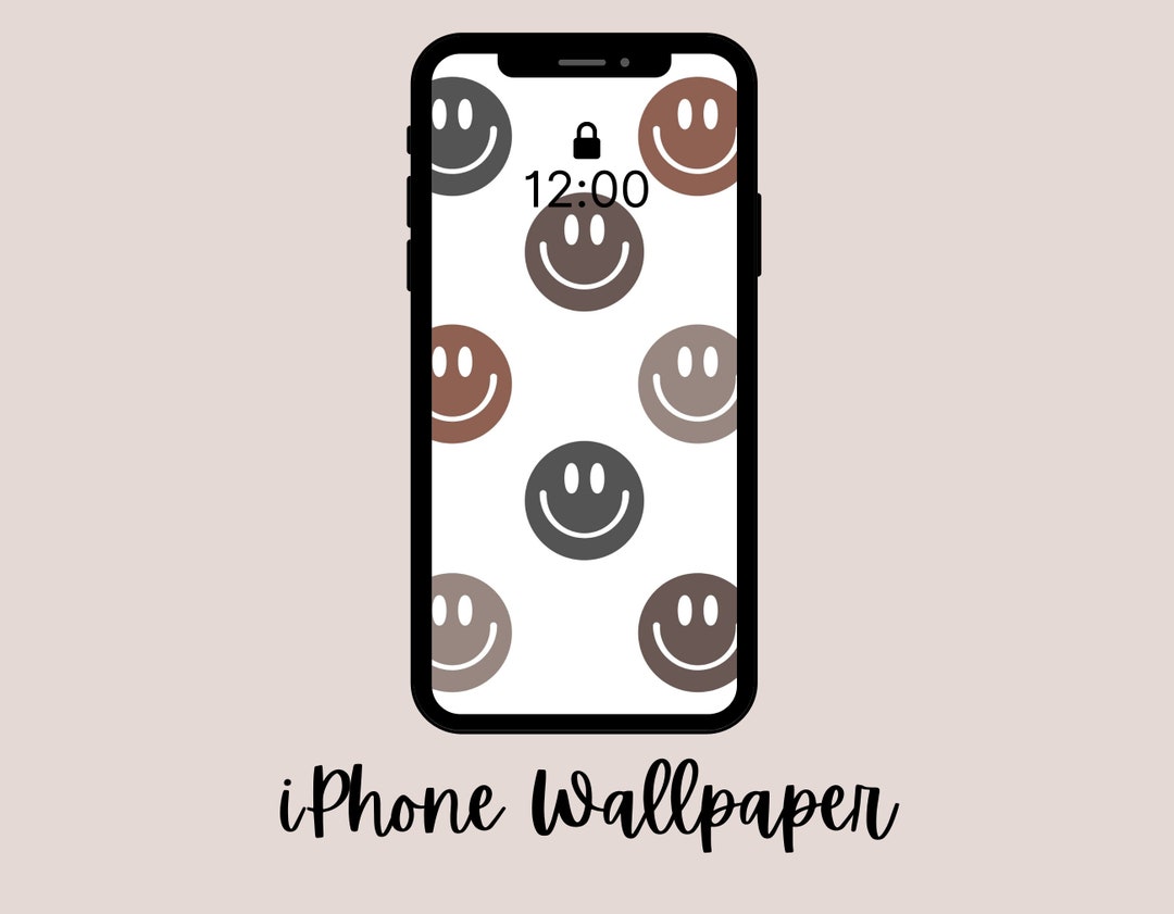 IPhone Wallpaper | Smiley Phone Wallpaper - Etsy