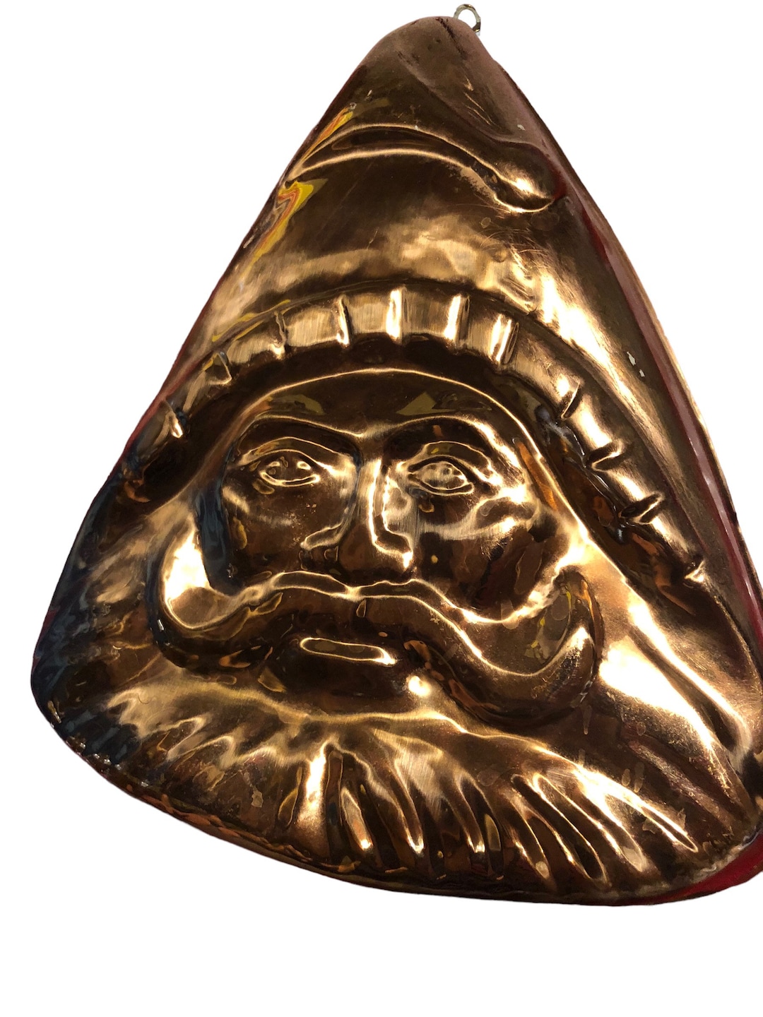 Vintage (portugal) Christmas Santa Claus Triangle Baking Tin Metal Cake ...