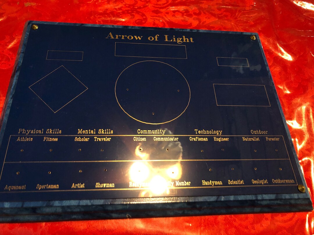 Boy Scouts Arrow of Light Engraved Plaque Cub Scout, to Display Awards ...