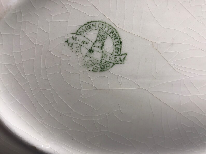 Paden City Pottery 11” Oval Floral Serving Platter - Etsy