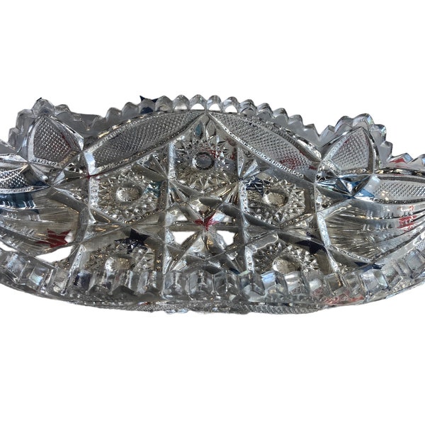 Sawtooth Edge Crystal Bowl - Etsy