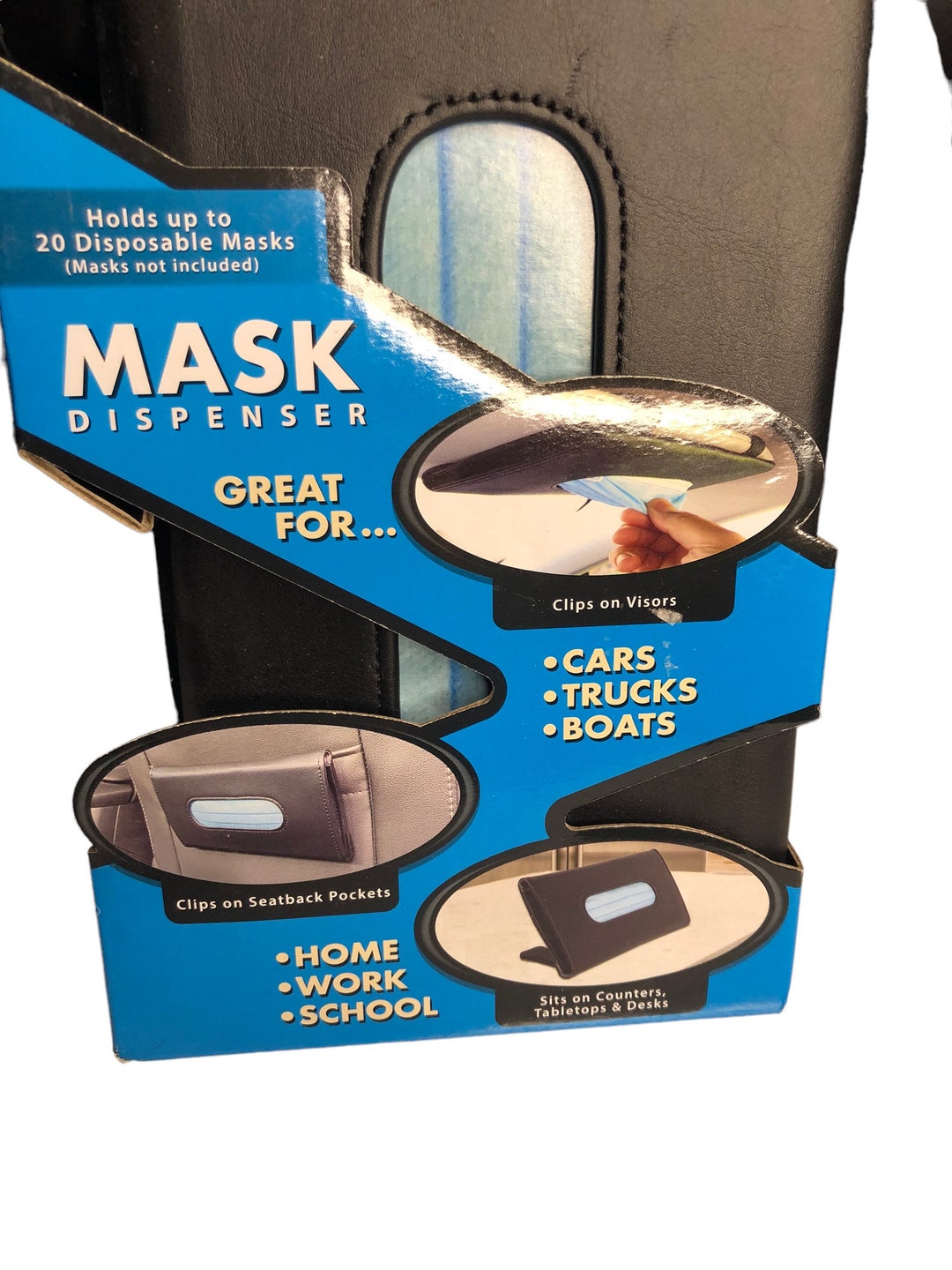 Tissue or Mask Dispenser Premium Leather Visor Clip-on Tan Color - Etsy