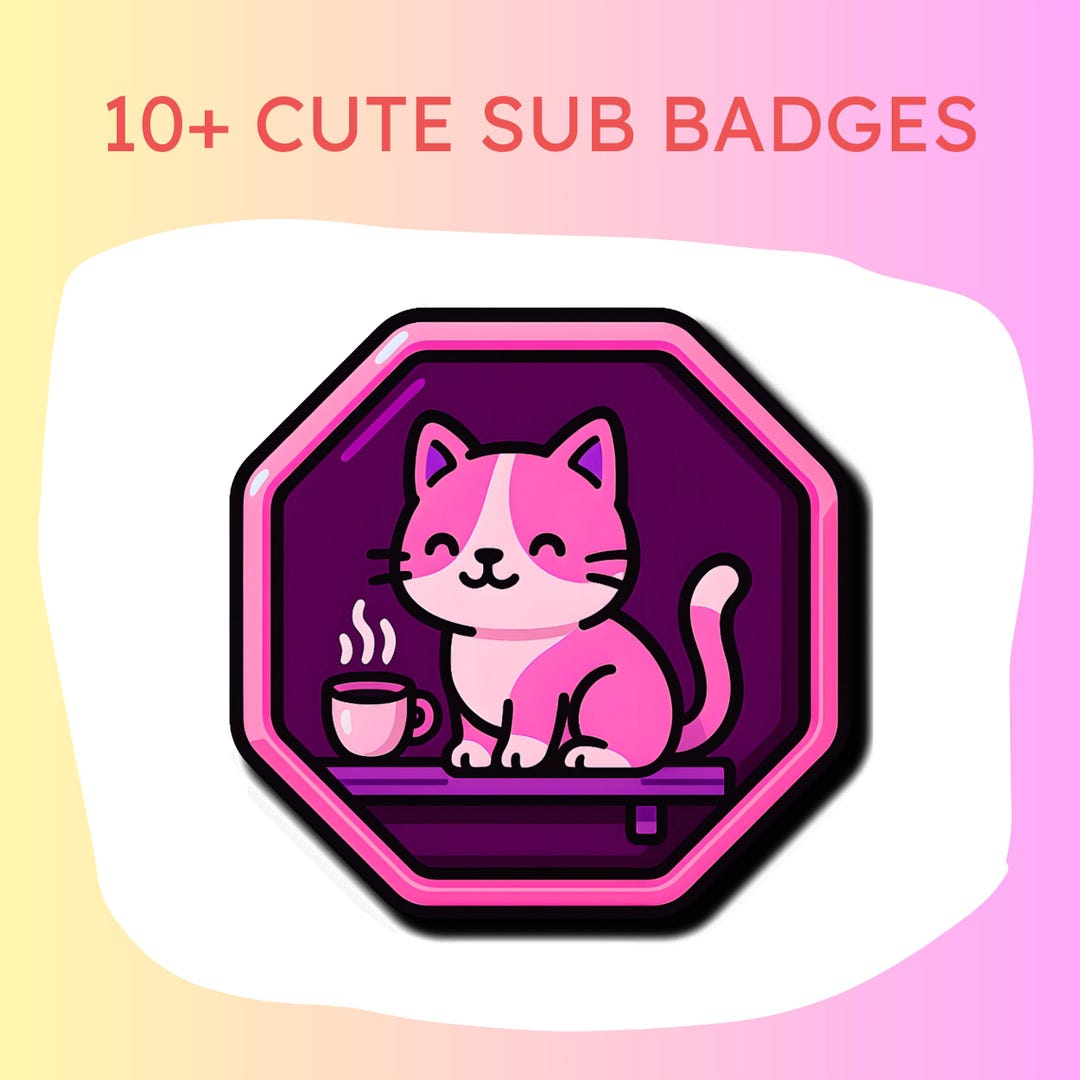 Streamer Twitch Badges - Twitch Sub Badges - Bit Badges - Twitch Chat ...