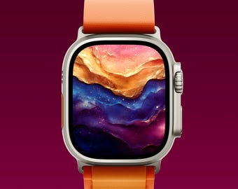 Colorful Waves Apple Watch Background - Digital Download - Smartwatch ...