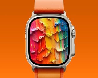 Colorful Waves Apple Watch Background - Digital Download - Smartwatch ...