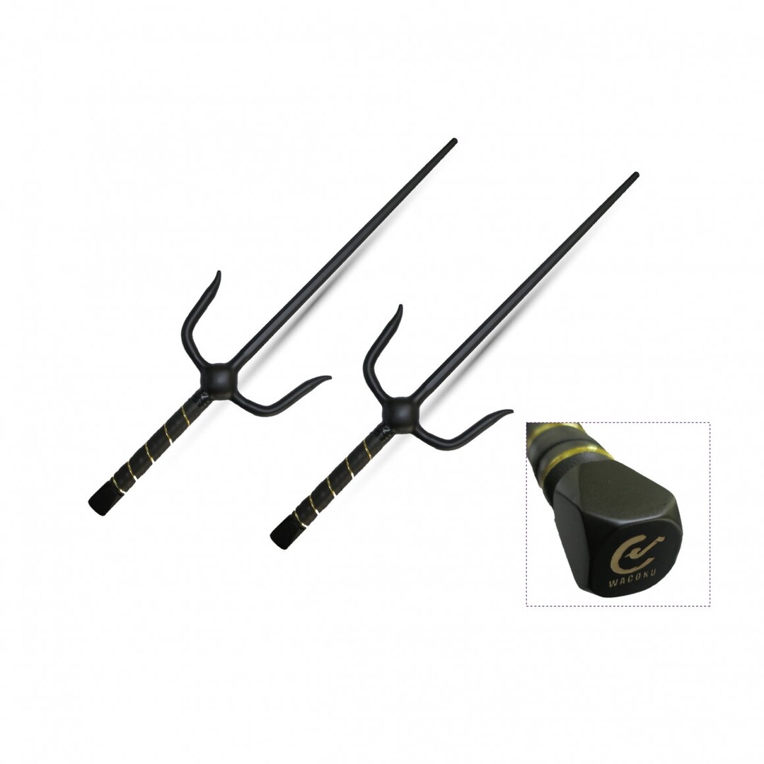 Black Octagonal Sai Daggers Blunt Steel Training Sais Karate - Etsy