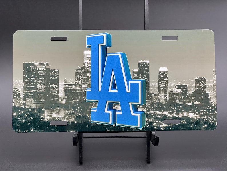 Dodgers Skyline License Plate - Etsy