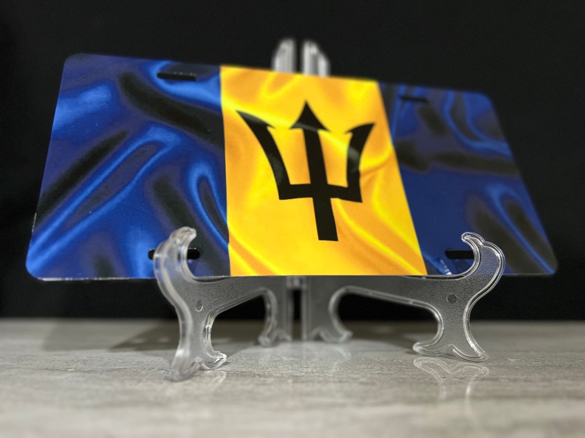 Barbados Flag License Plate - Etsy