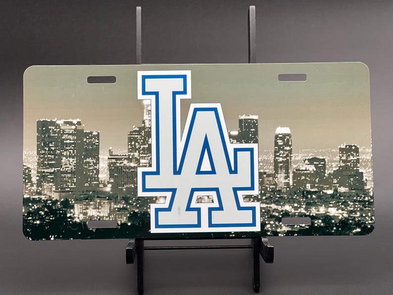 Dodgers Skyline License Plate - Etsy