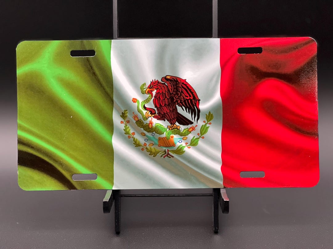 Mexico Flag License Plate - Etsy