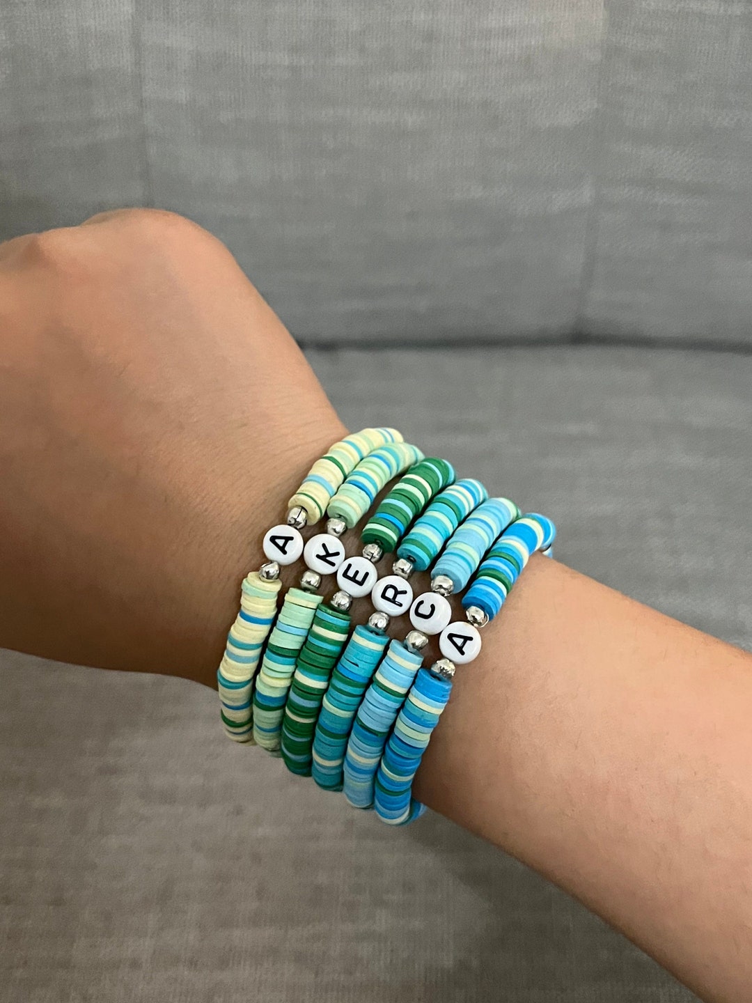 Custom Matching Party Heishi Beaded Bracelets for Groups of - Etsy