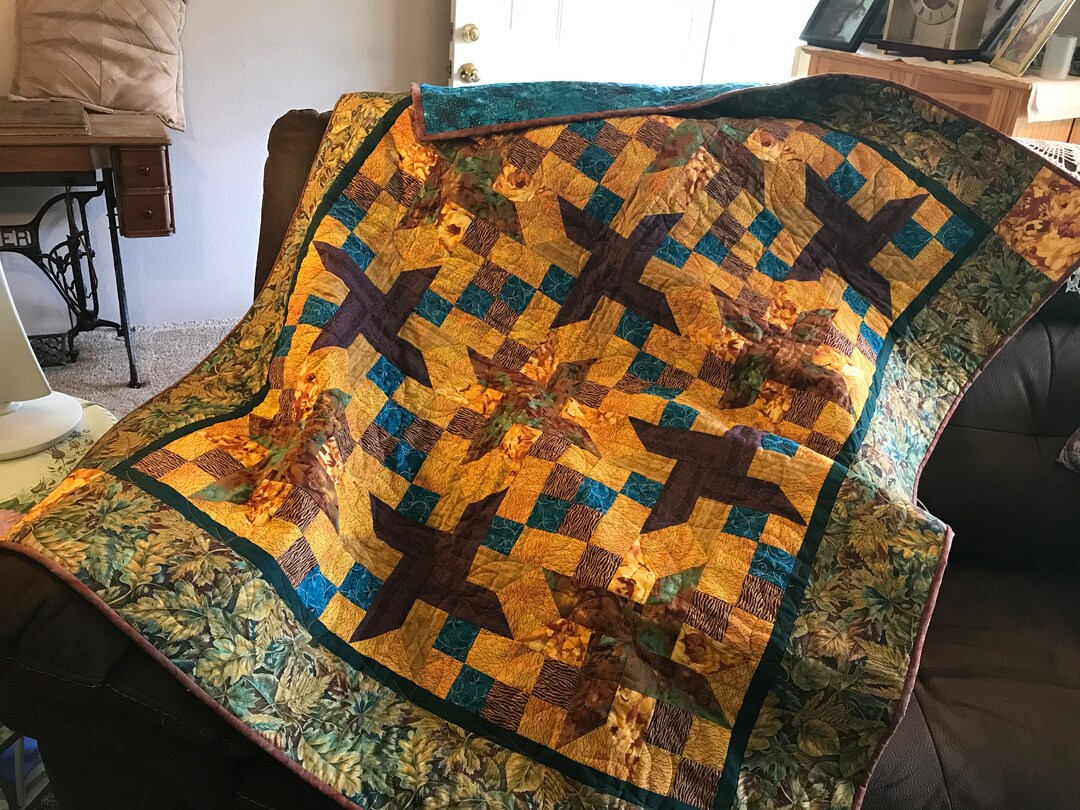 Spinning Leaves Quilt - Etsy