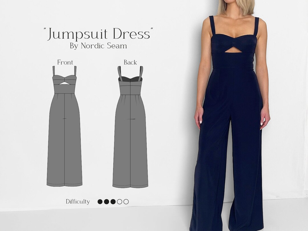 Jumpsuit Pattern Bustier Dress Pattern Party Wedding Dress Sewing ...