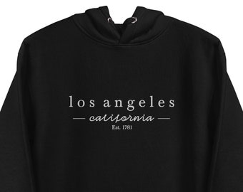 Black Los Angeles Hoodie - Etsy