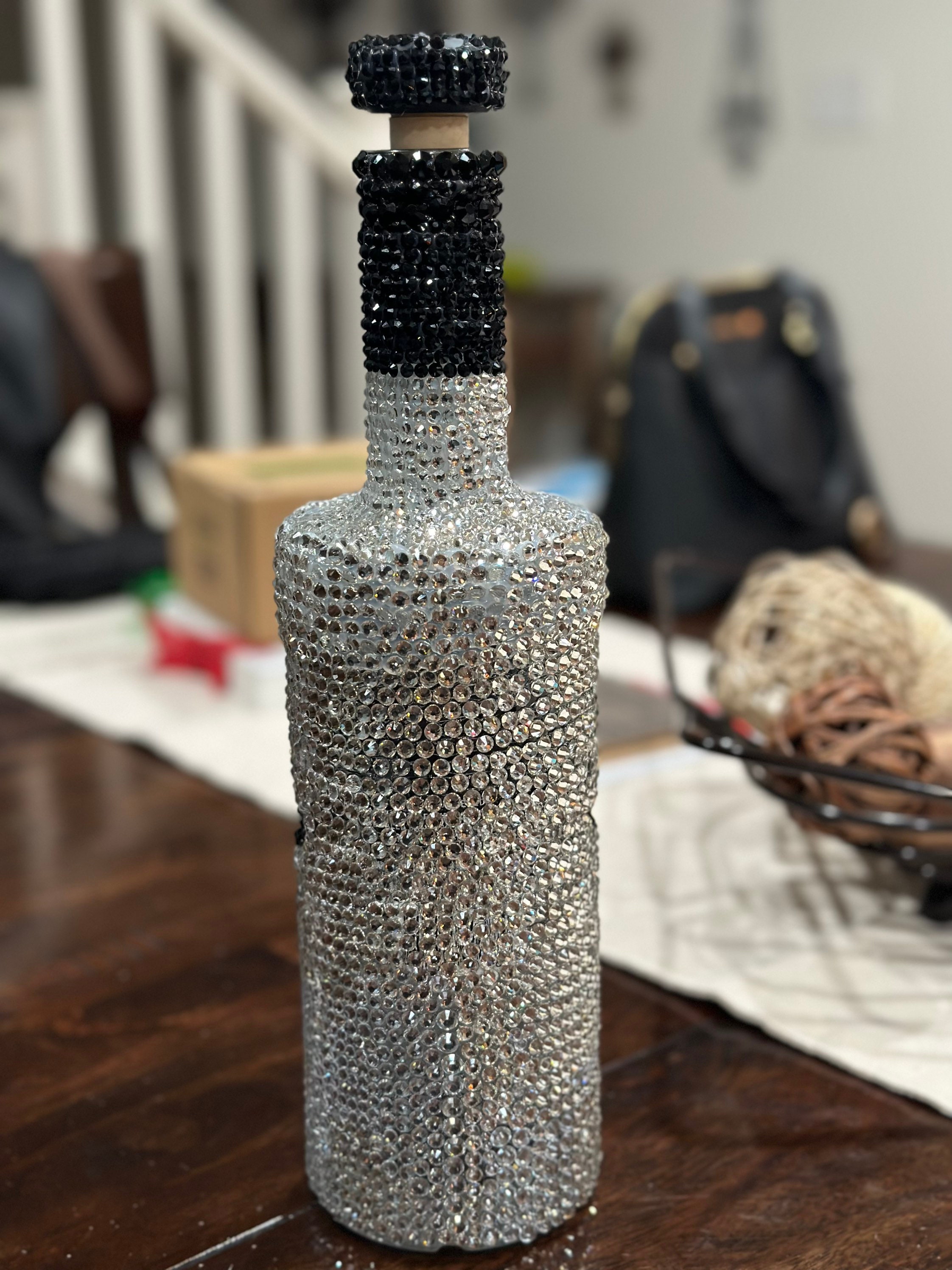 Rhinestone Alcohol Bottle - Etsy