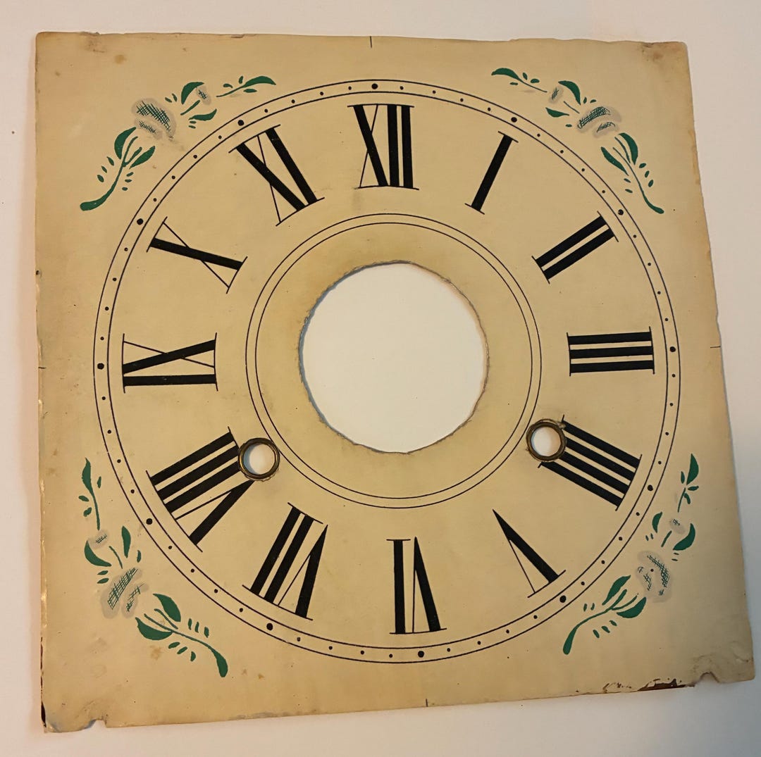 Medal Clock Dial Pan With Adhered Paper Dial 8 1/2" X 8 1/2" - Etsy