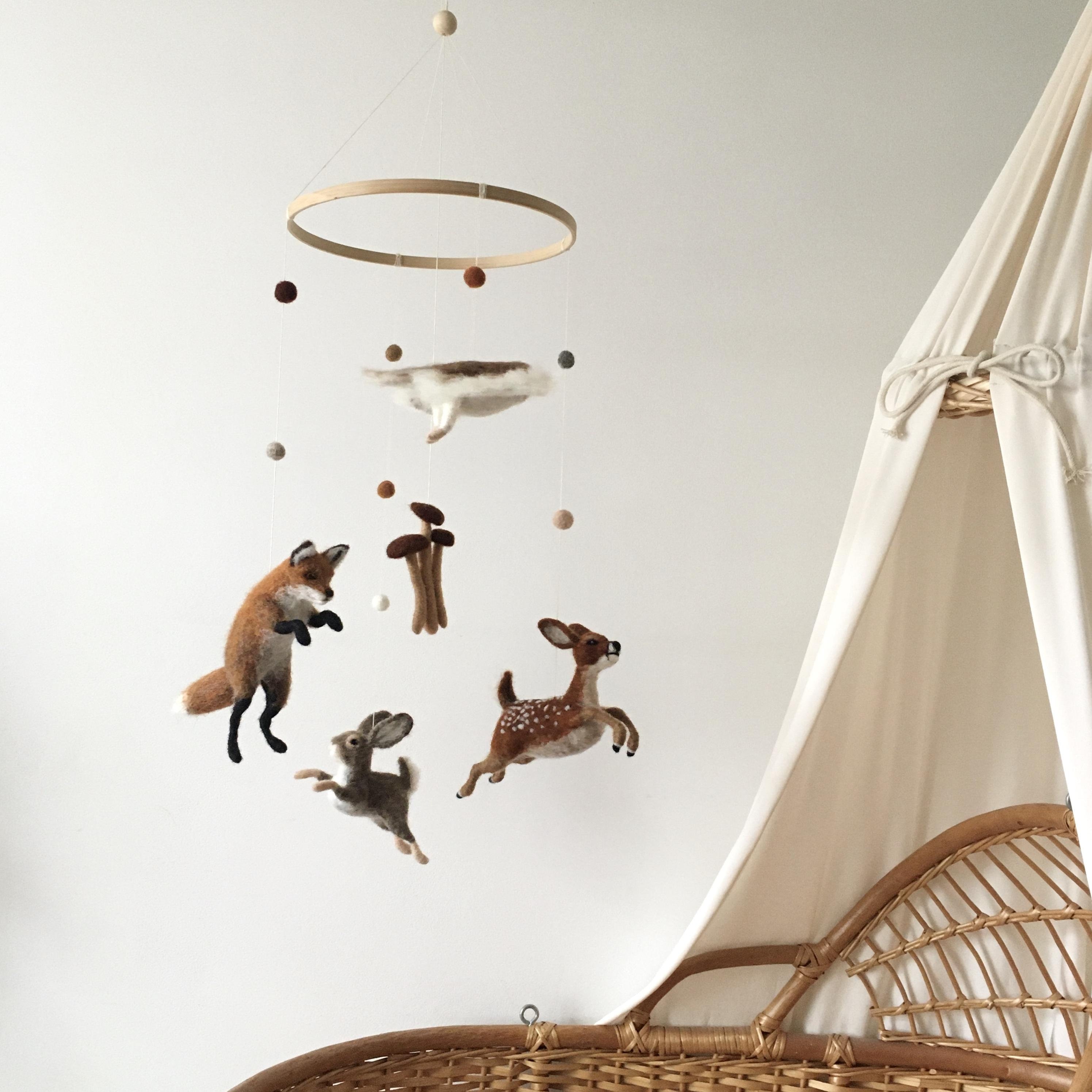 Wild Life Nursery, Crib Mobile Boy, Nursery Crib Mobile, Forest Animals ...