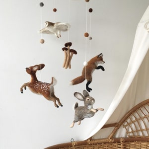 Wild Life Nursery, Crib Mobile Boy, Nursery Crib Mobile, Forest Animals ...