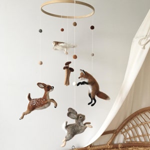 Wild Life Nursery, Crib Mobile Boy, Nursery Crib Mobile, Forest Animals ...