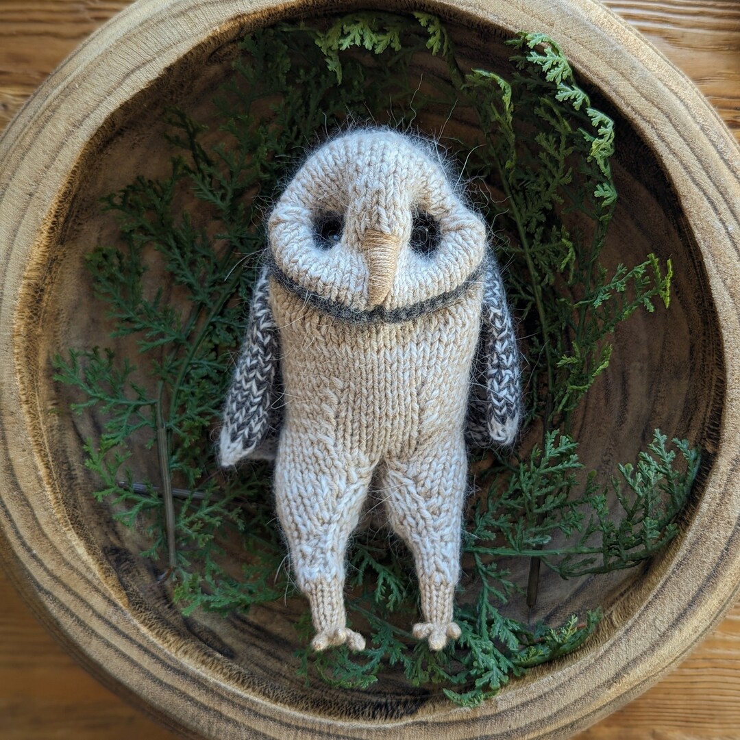 Hand Knitted Owl, Newborn Photo Props, Knitted Barn Owl, Newborn ...