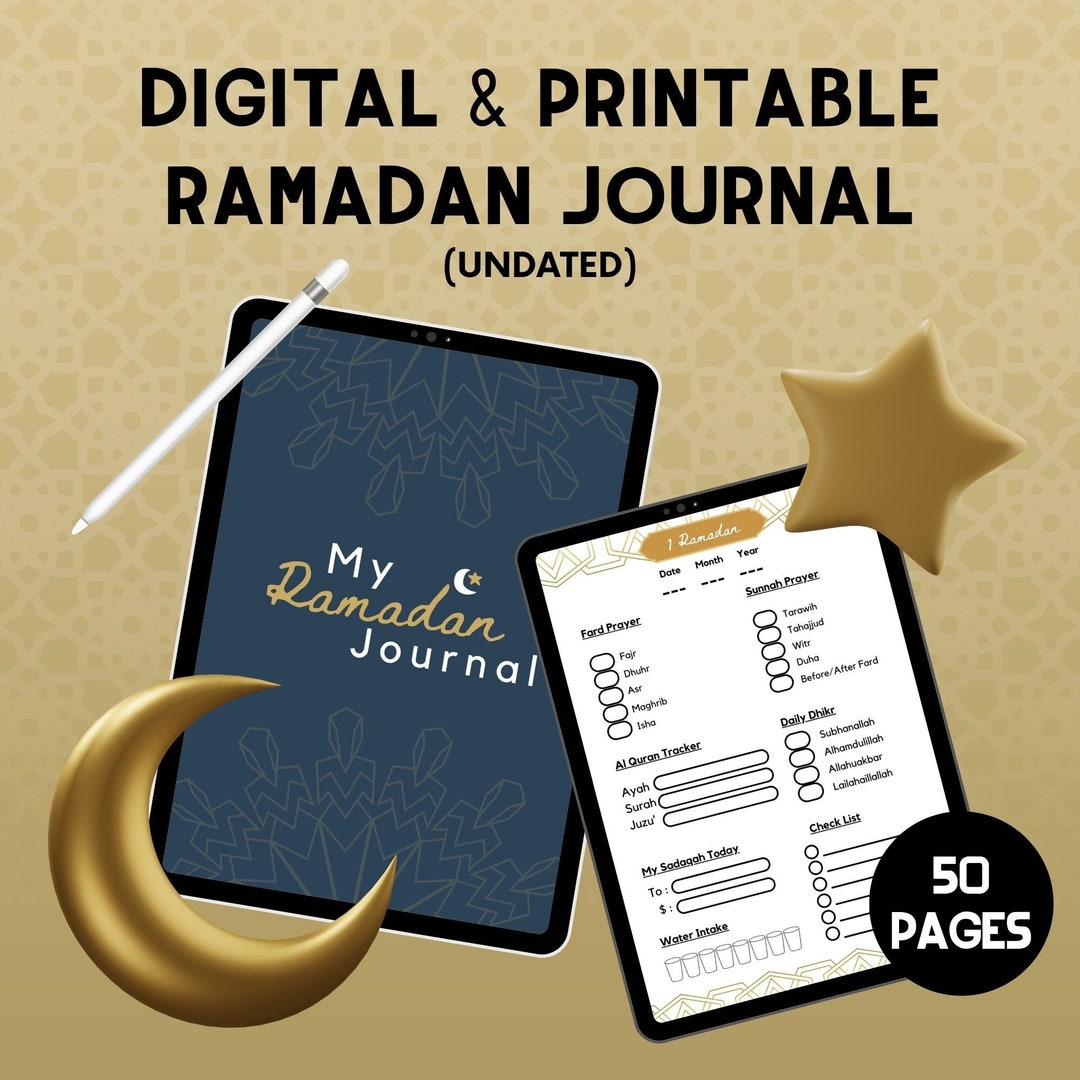 30 Days Ramadan Digital and Printable Journal Undated Printable Fasting ...