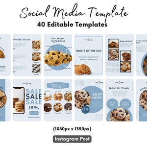 Plantillas Canva de Instagram de cookies listas para usar: simplifique su marketing en redes ...