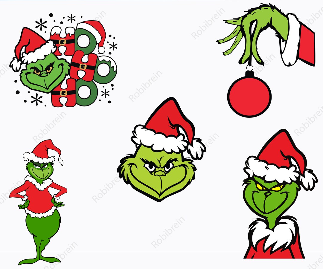 Grinch Face Svg Png Grinch Hand Grinch Svg Bundle Grinch Etsy Israel