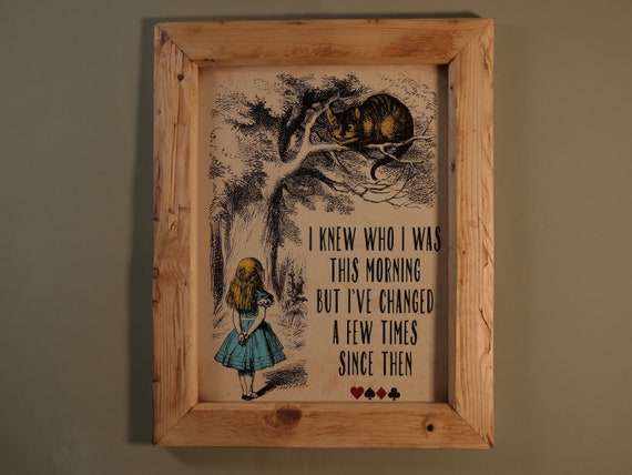 ALICE in WONDERLAND I Knew Who I Was This Morning FRAMED - Etsy