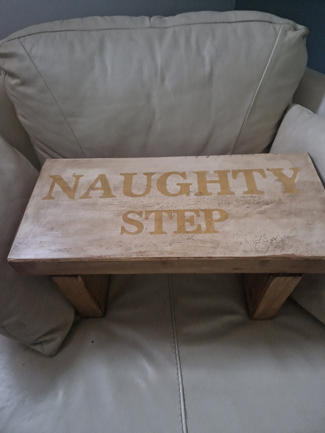 Naughty Step, Solid Aged Wood Naughty Step Handmade and Painted Vintage ...