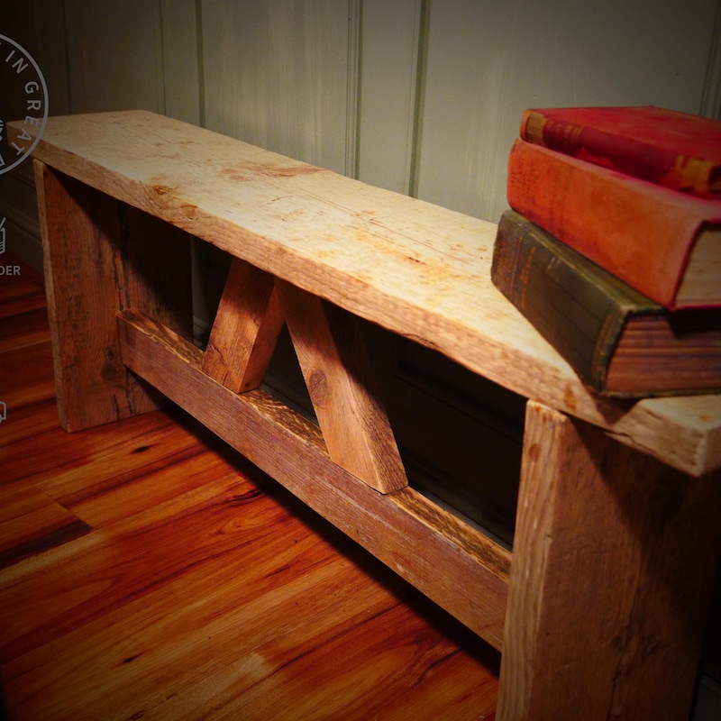Rustic Bench - Etsy