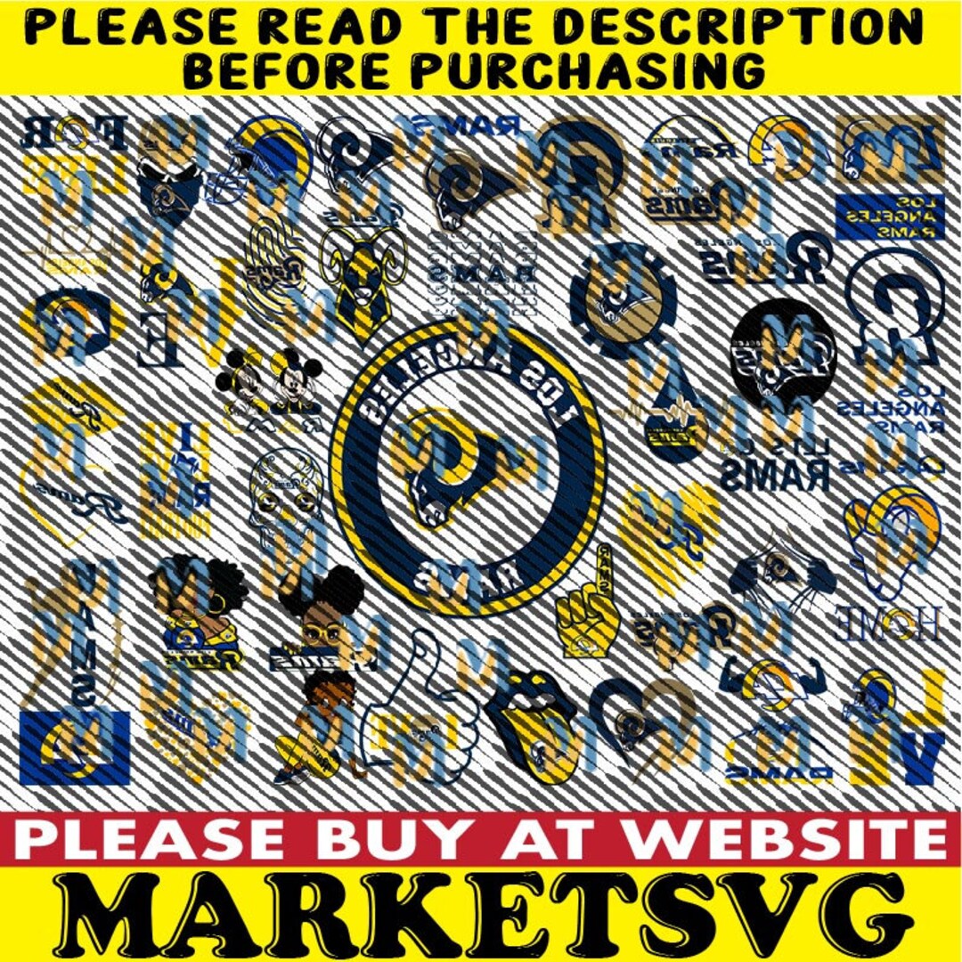 Bundle 50 Files Los-angeles Rams Football Teams Svg - Etsy
