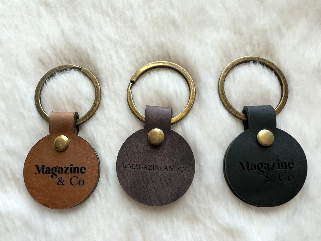 Double Sided Business Logo Keychain Custom Business Keychain Two Sided ...