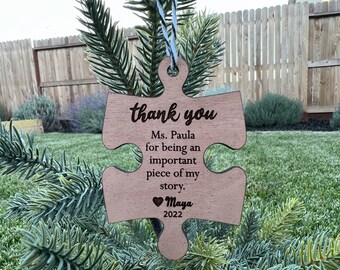 Thank You Puzzle Piece Thank You Gift Say Thanks in a Unique Way - Etsy