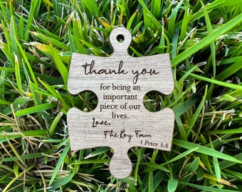 Thank You Puzzle Piece Thank You Gift Say Thanks in a Unique Way - Etsy