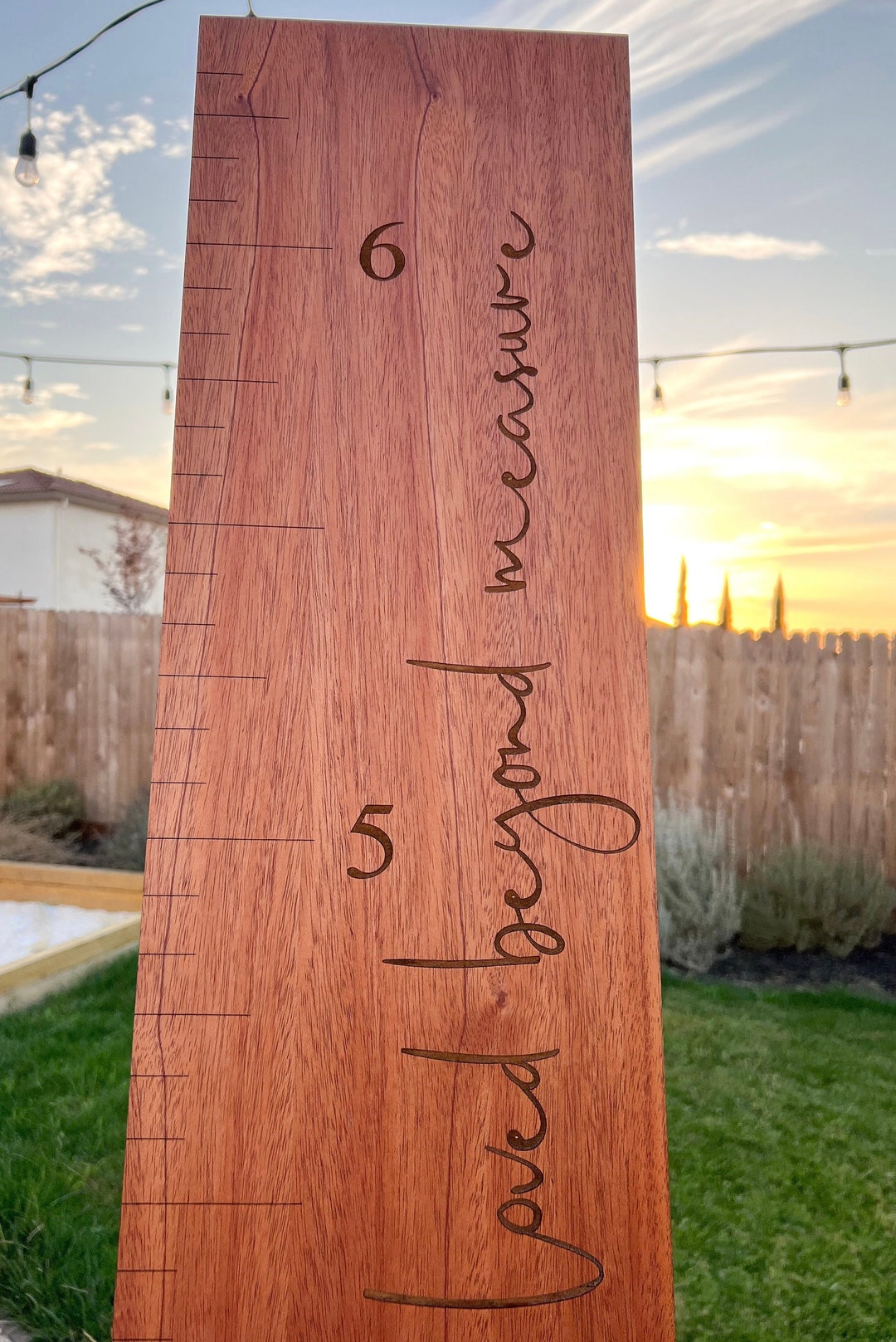 Engraved Height Ruler Growth Chart Kids Height Ruler Wall Ruler ...