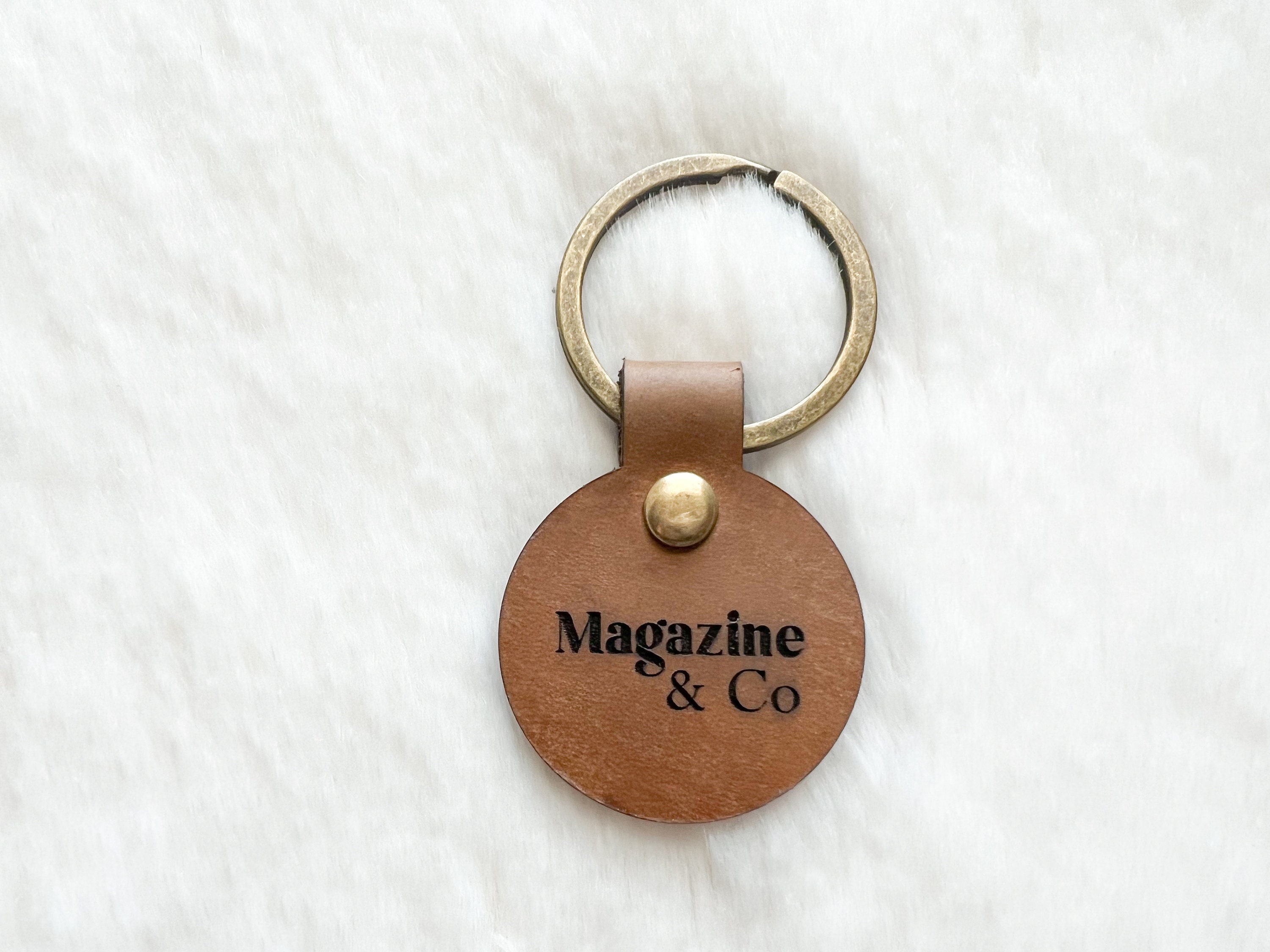 Double Sided Business Logo Keychain Custom Business Keychain Two Sided ...