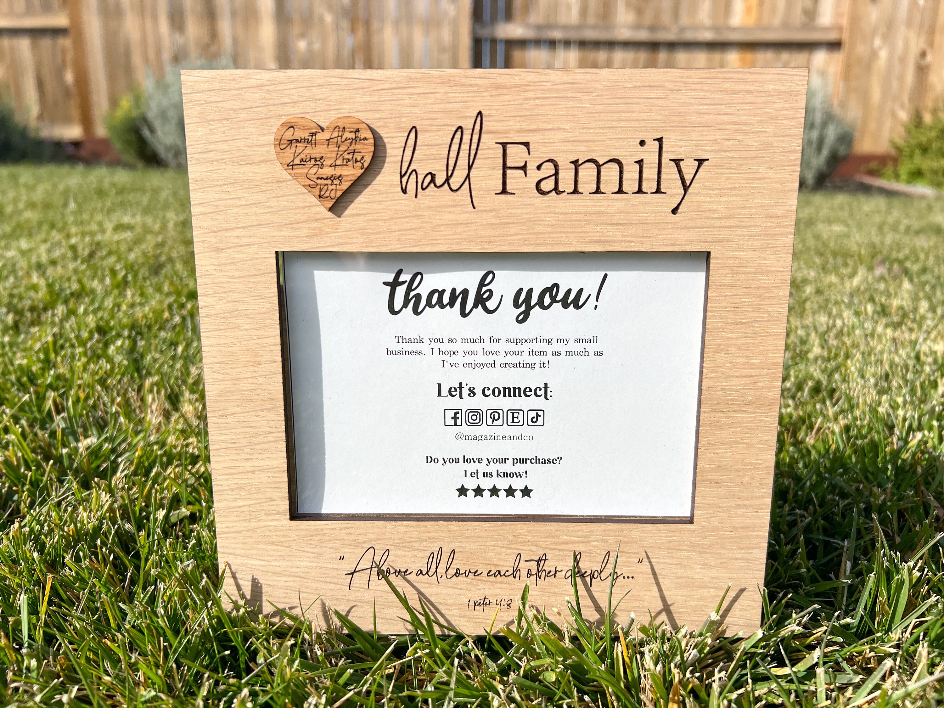 Custom Family Frame With Stand Personalized Family Frame Custom ...