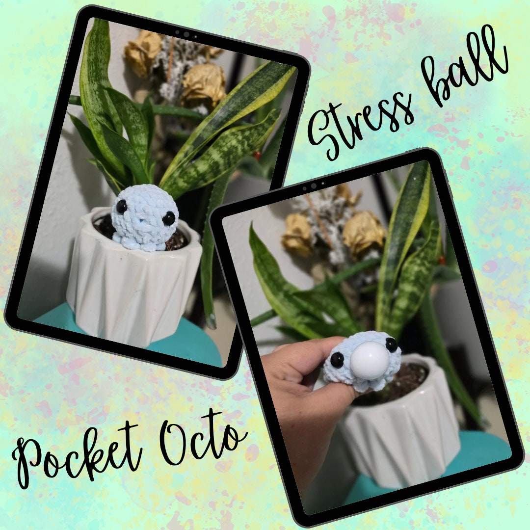 Stress Ball Pocket Octo Octo Pattern Amigurumi Crochet Pattern Market ...