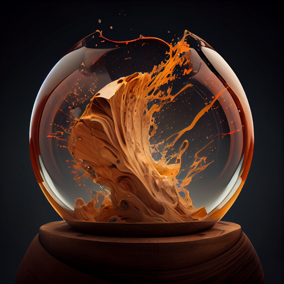 Snow Globe: Wood Splash - Etsy