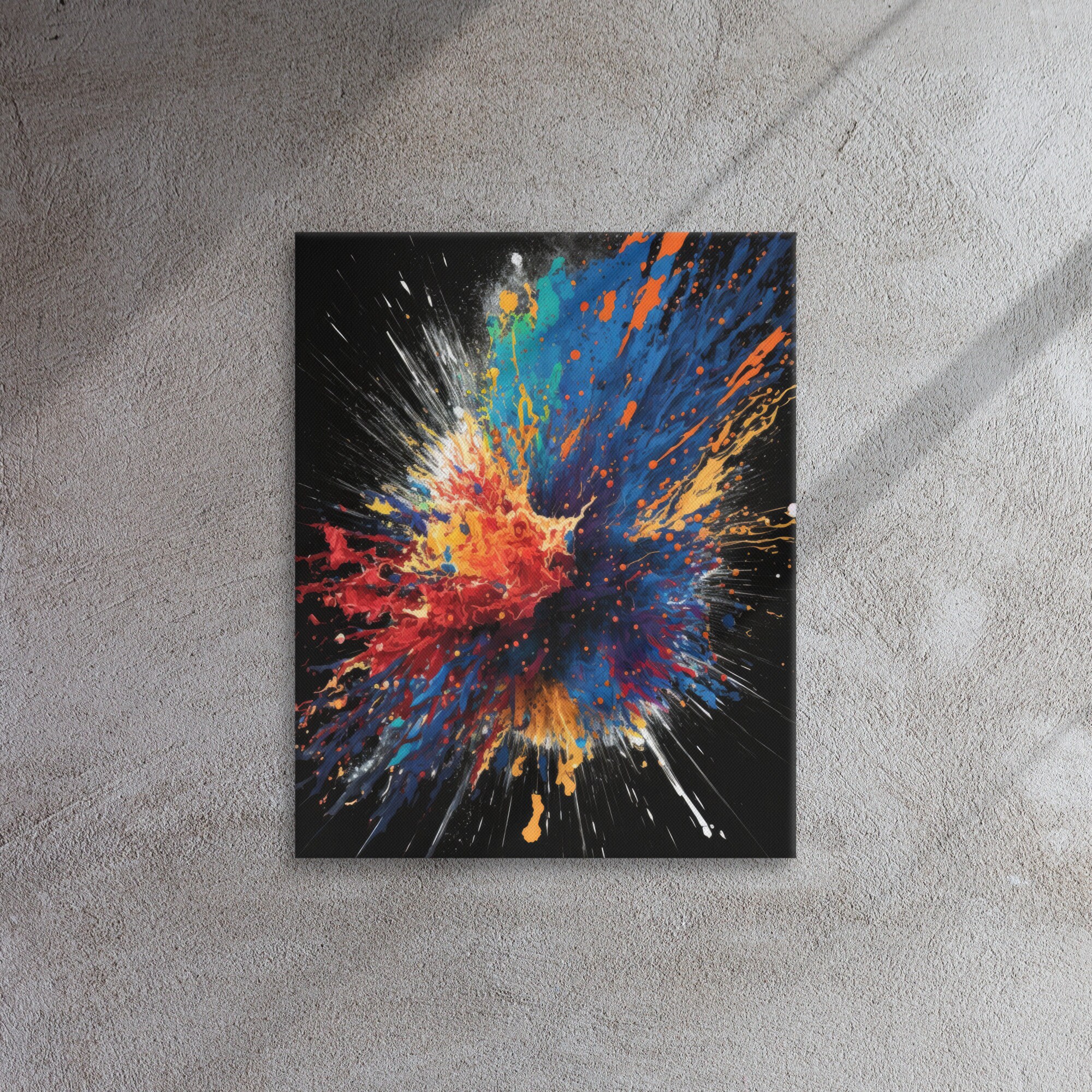 Paint Splatter I - Vertical High Resolution Canvas - Etsy