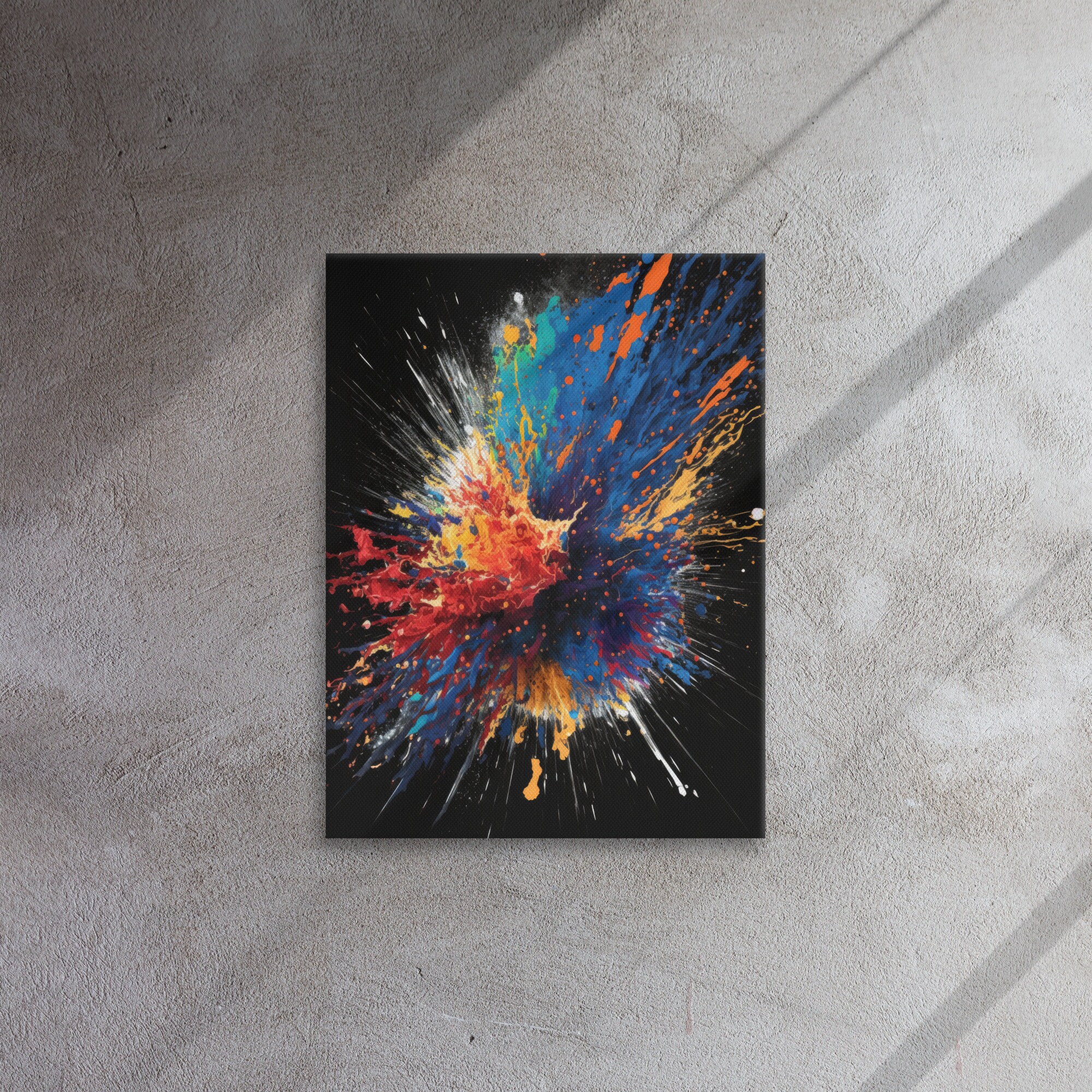 Paint Splatter I - Vertical High Resolution Canvas - Etsy