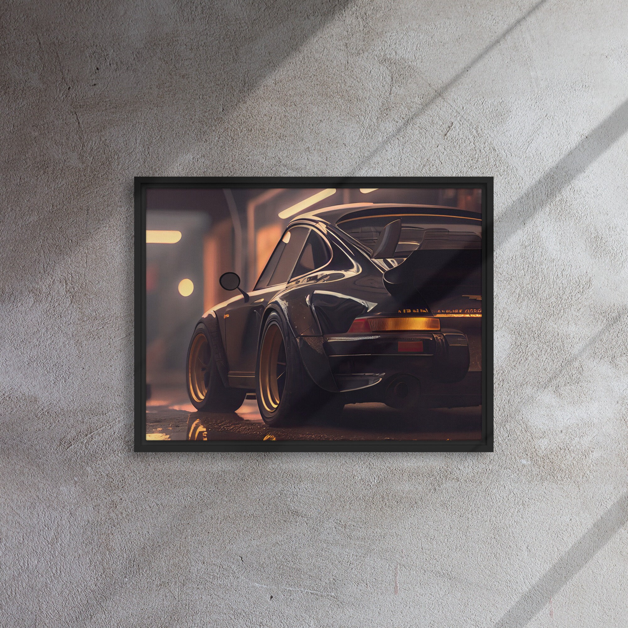 Porsche 911 RWB W/ Gold Styling - Horizontal High Resolution Canvas ...