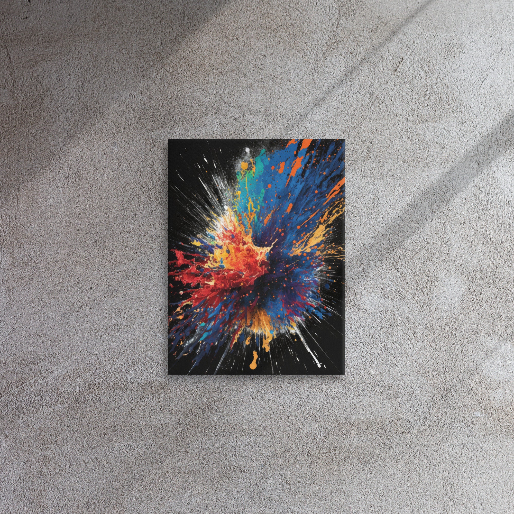 Paint Splatter I - Vertical High Resolution Canvas - Etsy