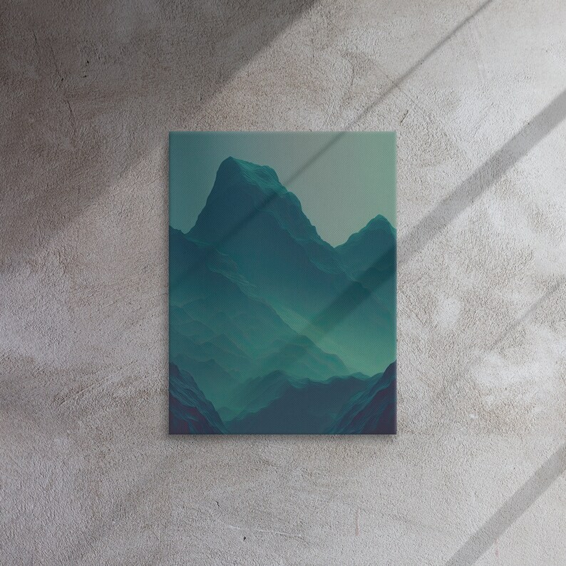 Bluescape - Vertical High Resolution Canvas - Etsy