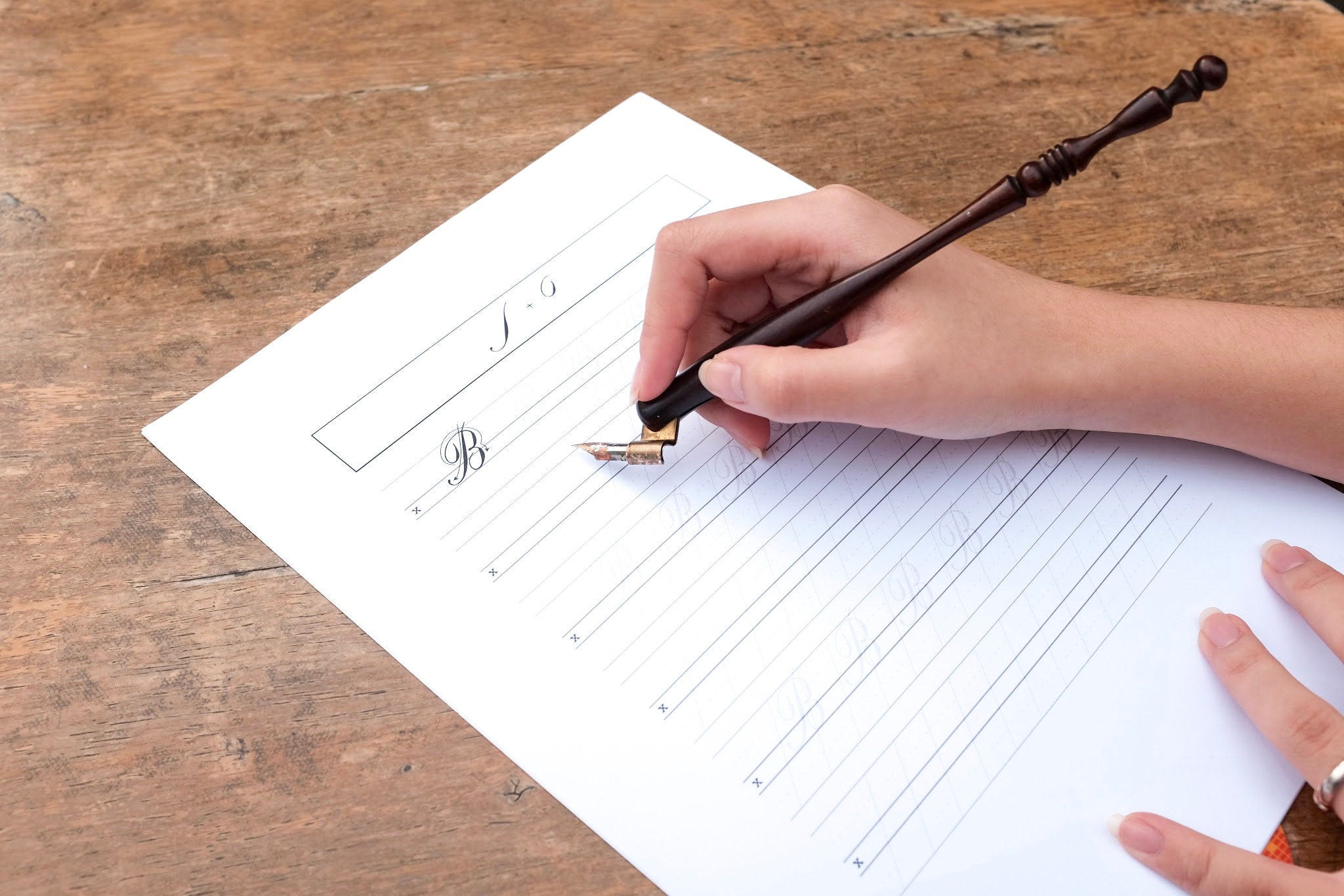 Printable Copperplate Calligraphy Workbook Guide Sheets | Digital ...